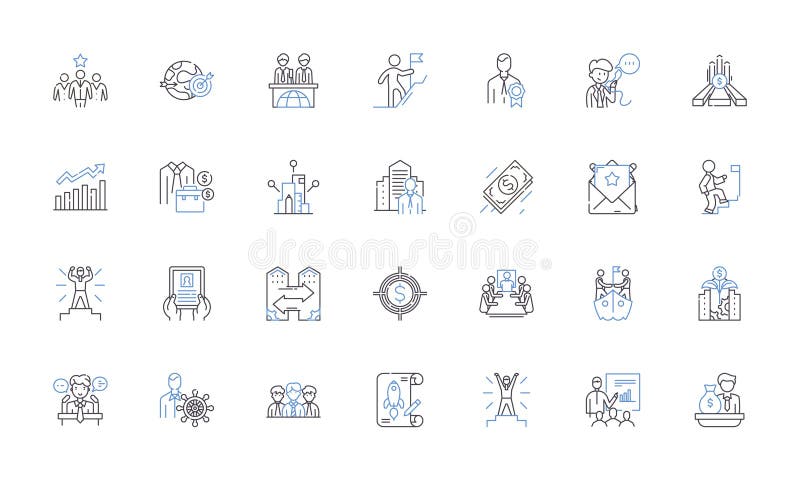 Data-driven Management Line Icons Collection. Insights, Analytics ...