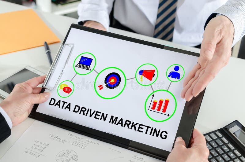 Data Driven Marketing Concept on a Clipboard Stock Photo - Image of ...