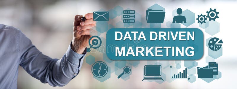 Data Driven Marketing Concept Drawn by a Man Stock Photo - Image of ...