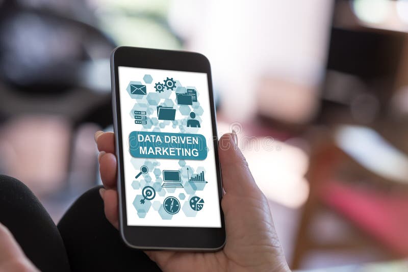 Data Driven Marketing Concept on a Smartphone Stock Photo - Image of ...
