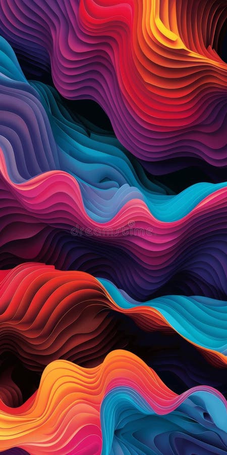 Data-driven Marketing with Vibrant Abstract Themes. Stock Illustration ...