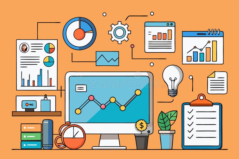 Data Driven Office Environment Featuring Digital Charts, Graphs, and ...