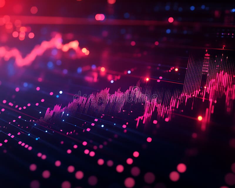 Data-driven Stock Performance Graph with Sharp Peaks Stock Illustration ...