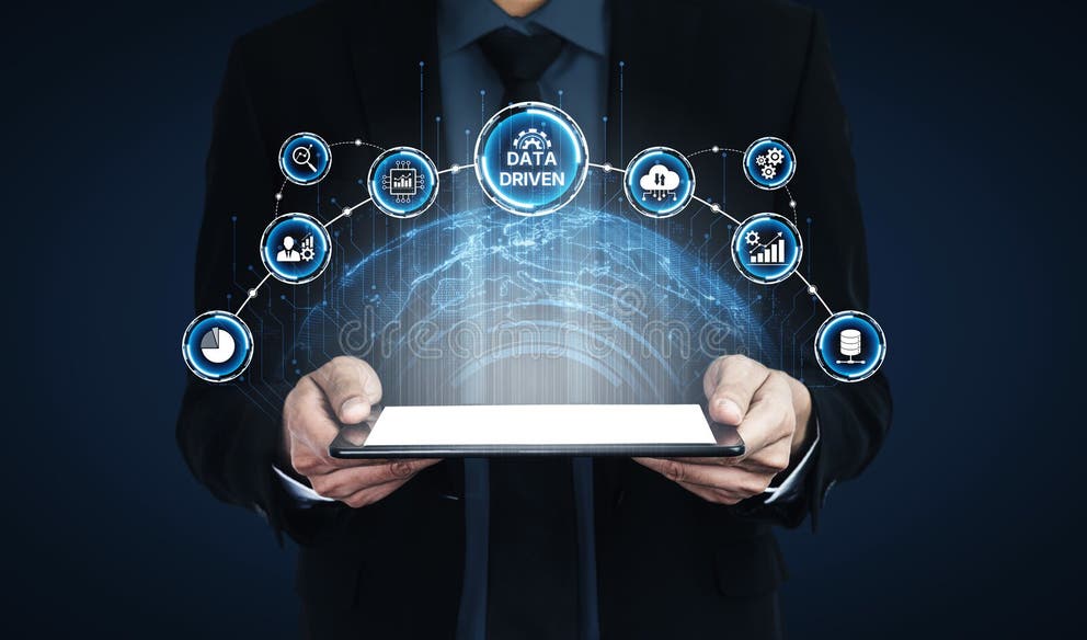 Data Driven Technology for Business Intelligence, Analytics, and Cloud Spline Stock Image ...