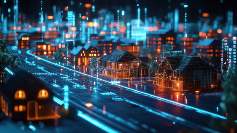 Data-Driven Urban Design. stock image. Image of urban - 342146427