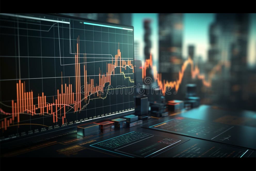Data Driven Visuals Showcasing Business, Stock Market Trends with ...