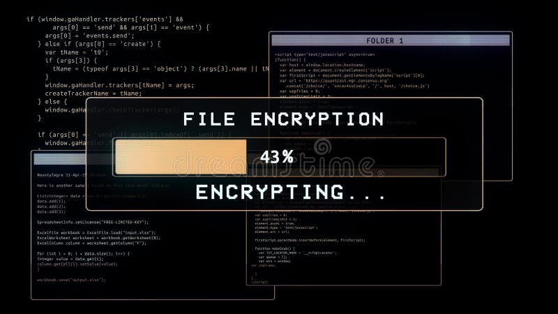 Data Encrypted Warning with User Login Interface Concept Over Digital ...
