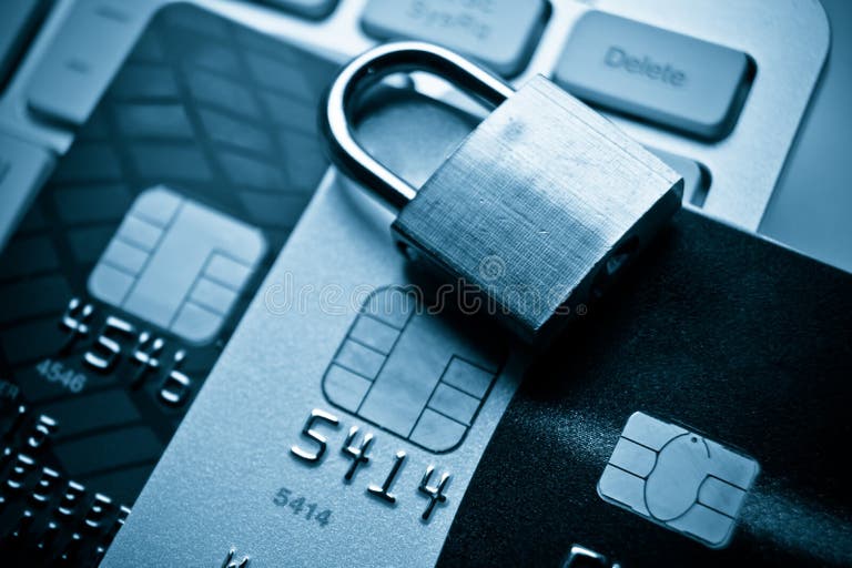 Data Encryption on Credit Card Stock Photo - Image of cyber, online ...