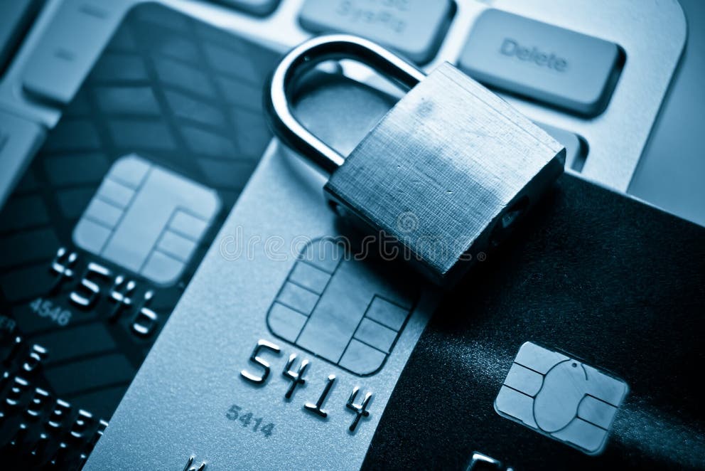 Data Encryption on Credit Card Stock Photo - Image of cyber, online ...