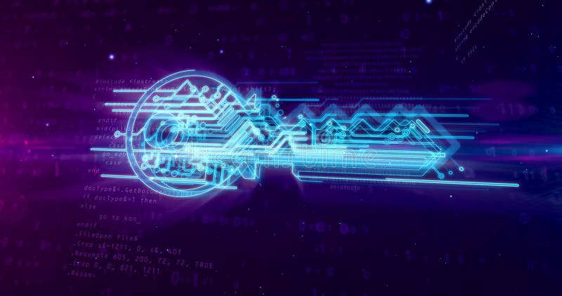 Data Encryption Digital Concept with Cyber Key Stock Video - Video of enter, guard: 139486125