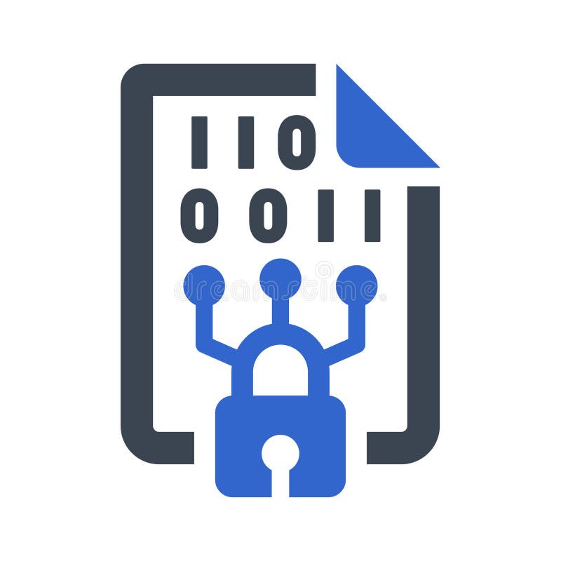 Data encryption icon stock illustration. Illustration of symbol - 351613016