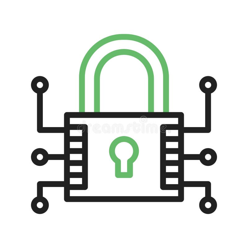 Data Encryption Icon Image. Stock Vector - Illustration of shield, icon ...