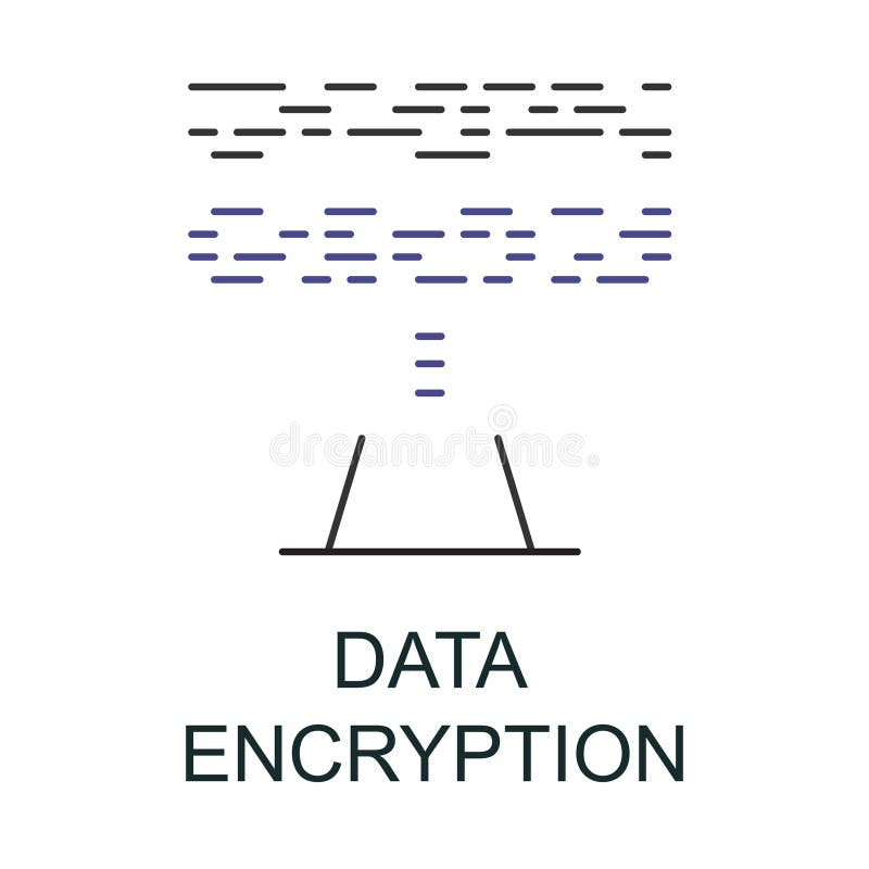 Data Encryption Icon. Vector Icon Design Stock Illustration ...