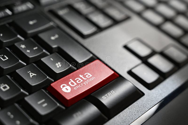Data Encryption , Keyboard Button Enter Symbol Stock Image - Image of ...
