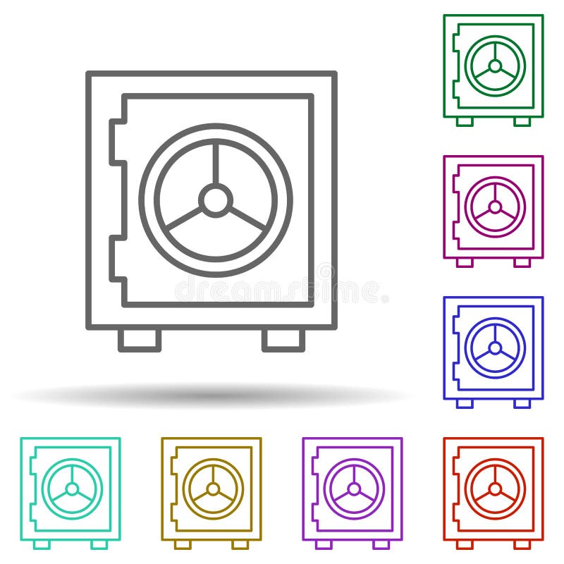 Data Encryption Multi Color Icon Simple Thin Line Outline Vector Of Security Icons For Ui And