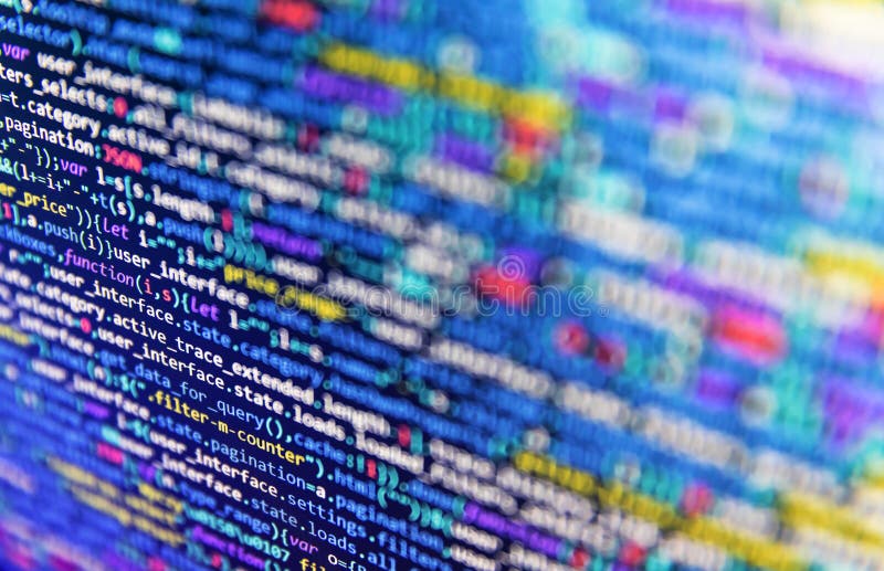 Data Encryption Security Code On A Computer Display Data Encryption Security Code On A Computer