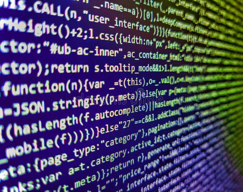 Data Encryption Security Code on a Computer Display, Close Up. Template ... Data Encryption Security Code on a Computer Display, Close Up. Template ...