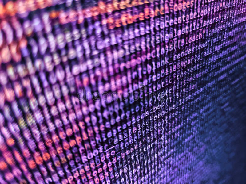Data Encryption Security Code On A Computer Display Displaying Program Code On Computer Stock