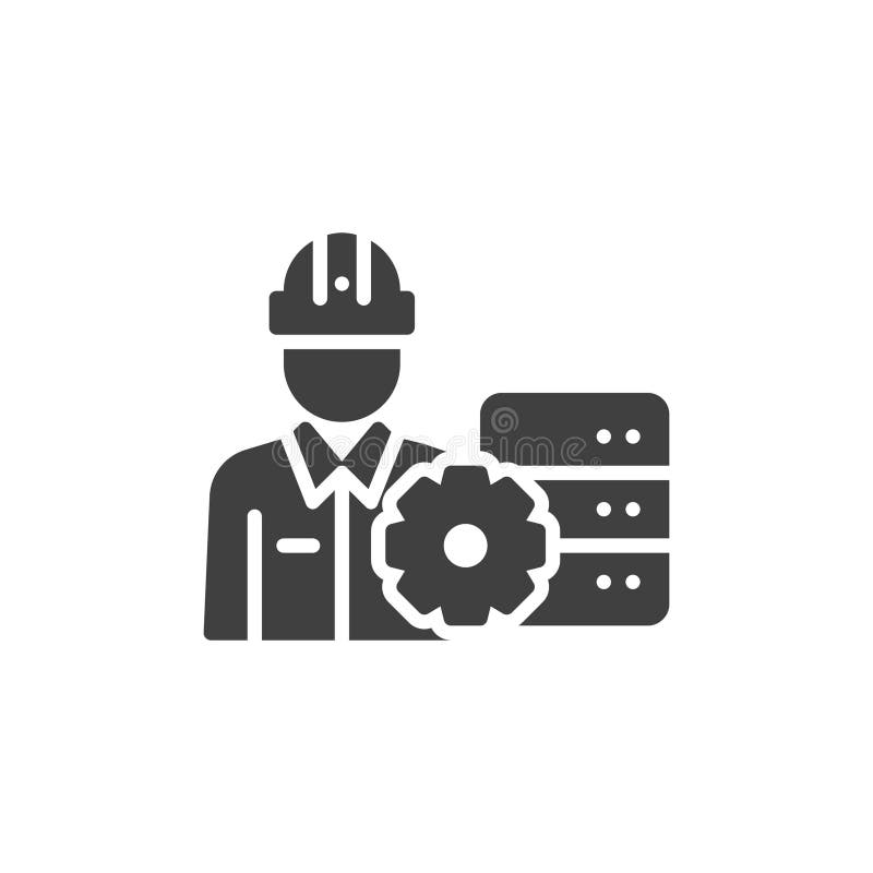 Data Engineer vector icon stock vector. Illustration of managemen ...