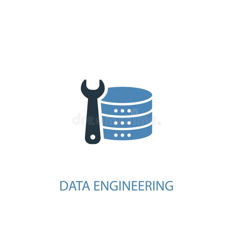 Data Engineering Concept 2 Colored Icon Stock Vector - Illustration of ...
