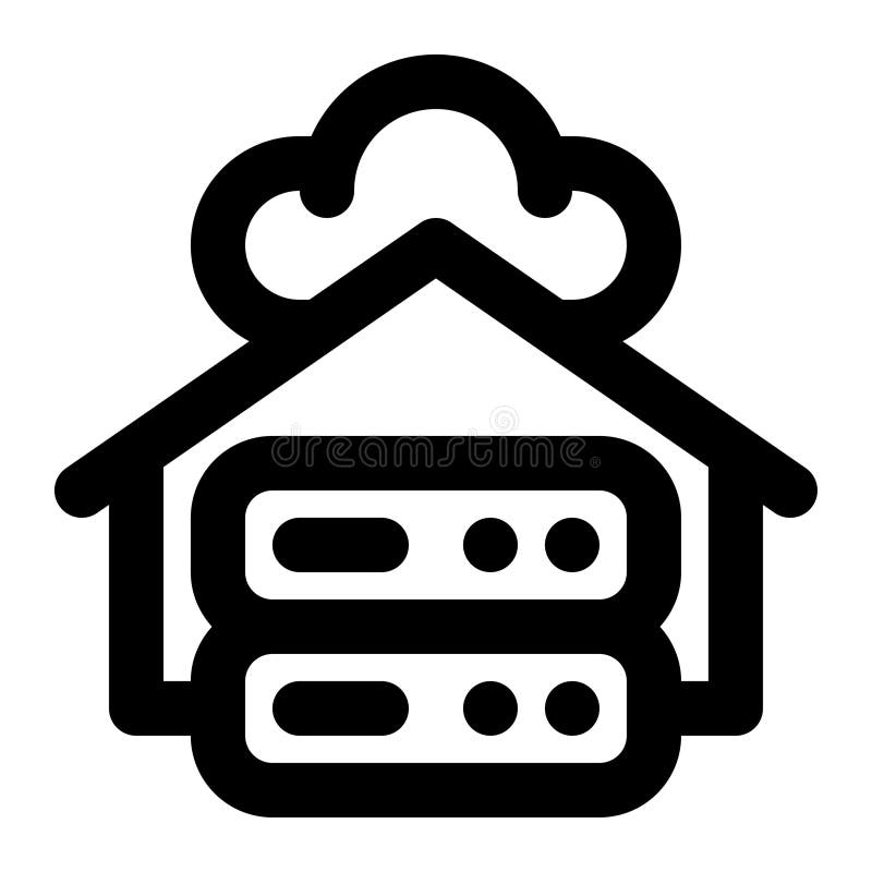 Cloud, Data Storage Outline Icon Stock Illustration - Illustration of ...