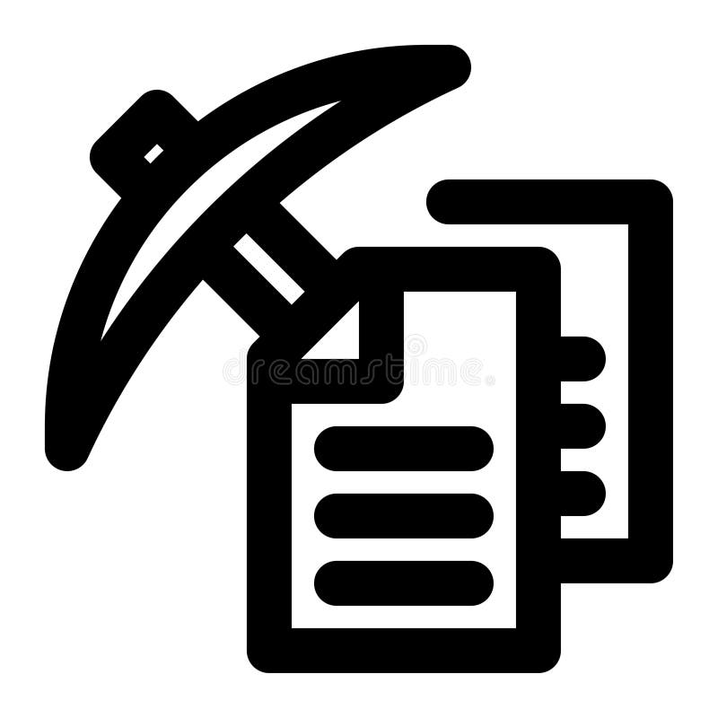 Data Mining, Data Discovery Outline Icon Stock Illustration ...