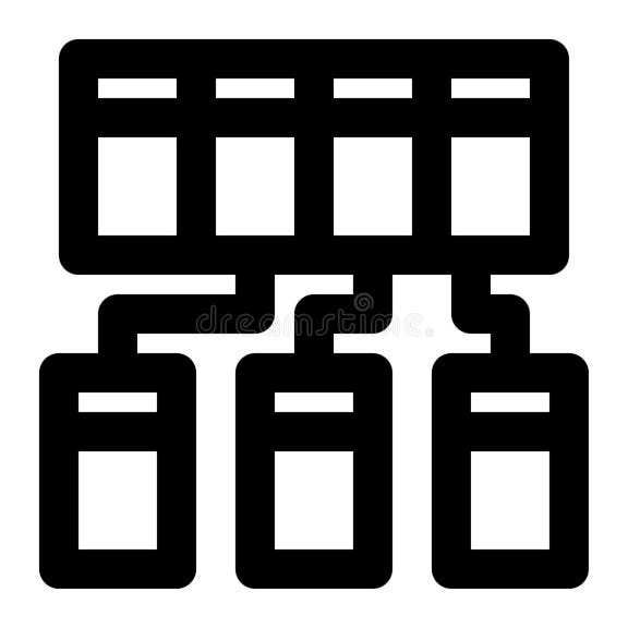 Data Normalization, Reorganizing Data Outline Icon Stock Illustration ...