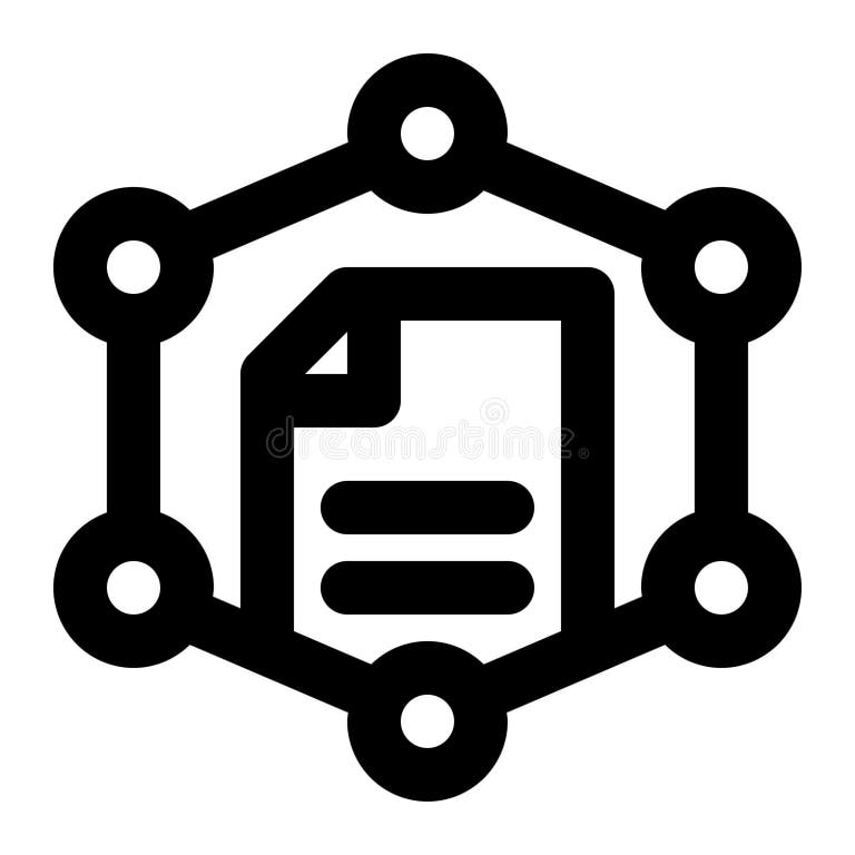 Data Modeling, Data Architecture Outline Icon Stock Photo ...