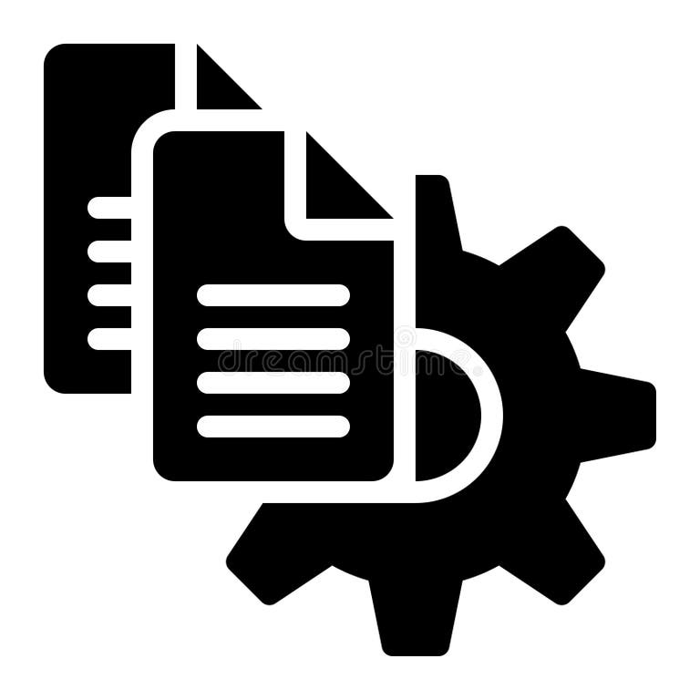 Data Engineering, Data Management, Data Processing Glyph Solid Icon ...