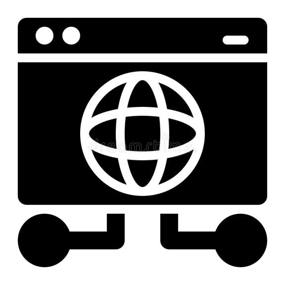 Web Services, Network, Internet Glyph Solid Icon Stock Illustration ...