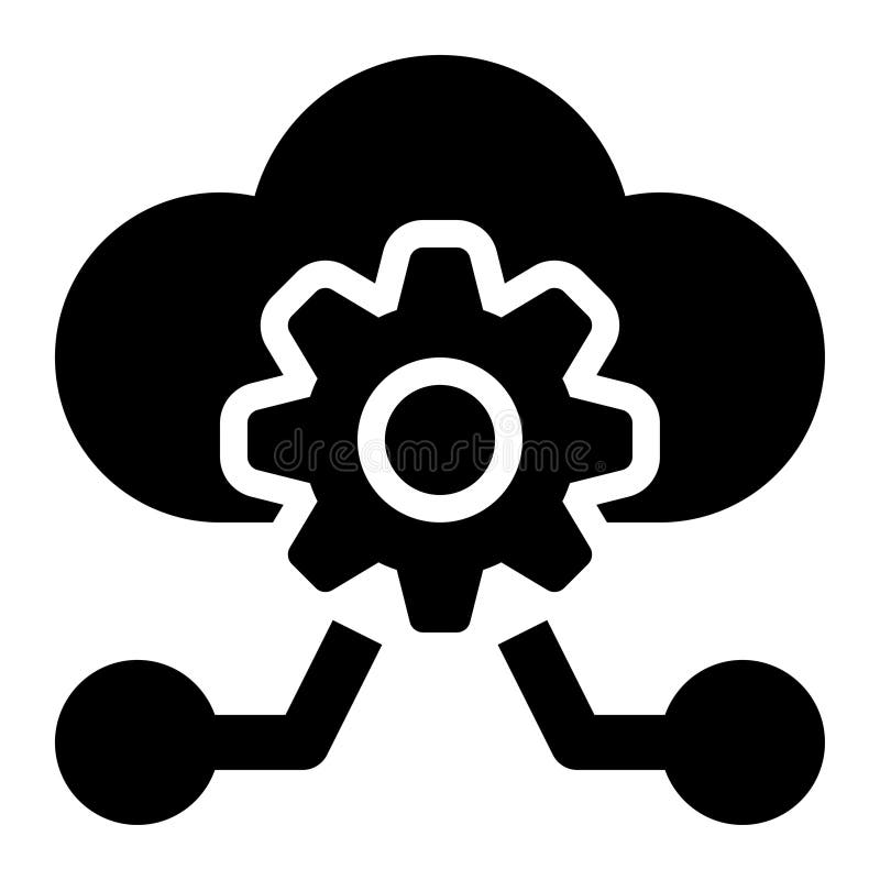 Cloud Platform, Cloud Computing, Internet of Things Glyph Solid Icon ...