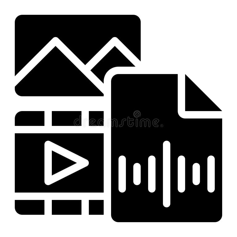 Unstructured Data, Files, Data Source Glyph Solid Icon Stock Photo ...
