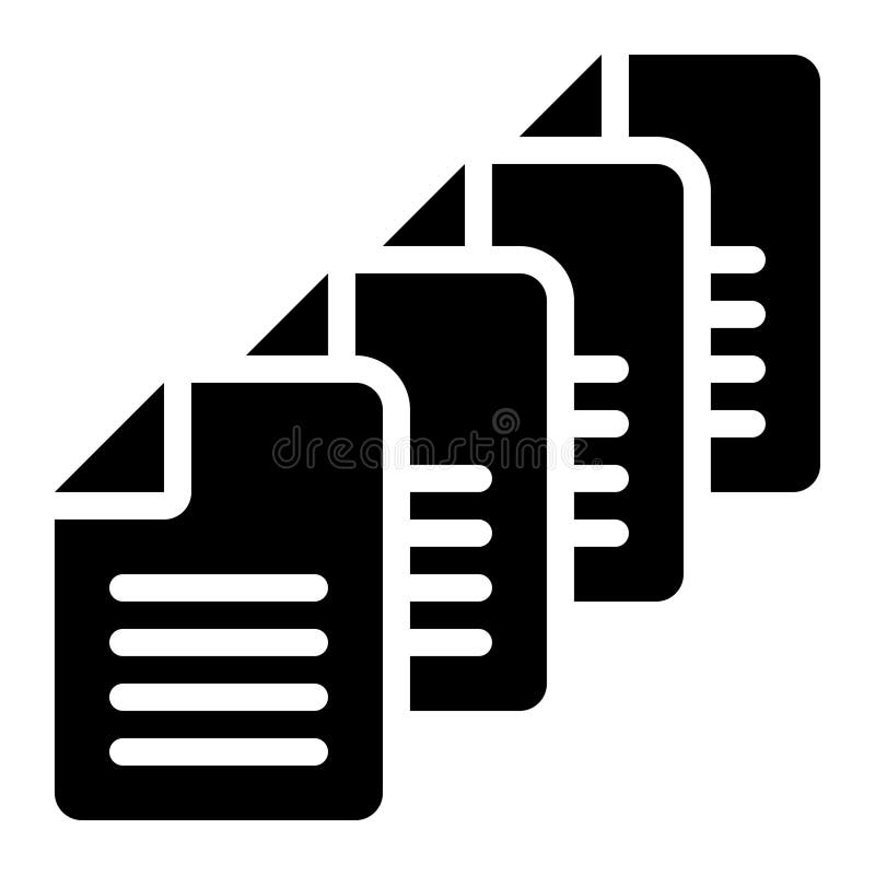 Data Quantity, Big Data, Files Glyph Solid Icon Stock Image ...