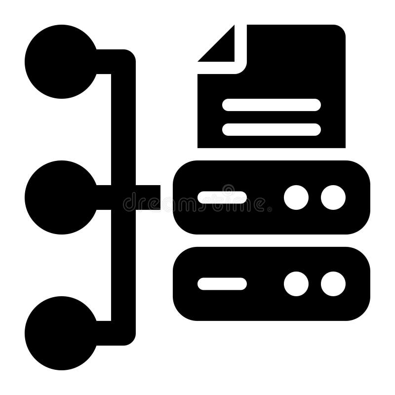 Data Aggregation, Data Gathering Glyph Solid Icon Stock Image ...