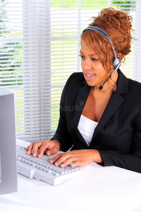 Data Entry stock photo. Image of girl, attractive, brunette - 7031462