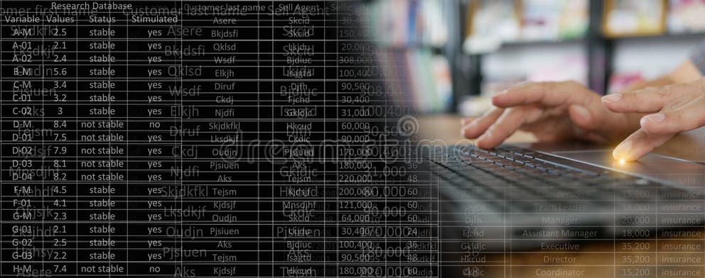 Data Entry Concept. a Man is Entering Information or Updating Records ...