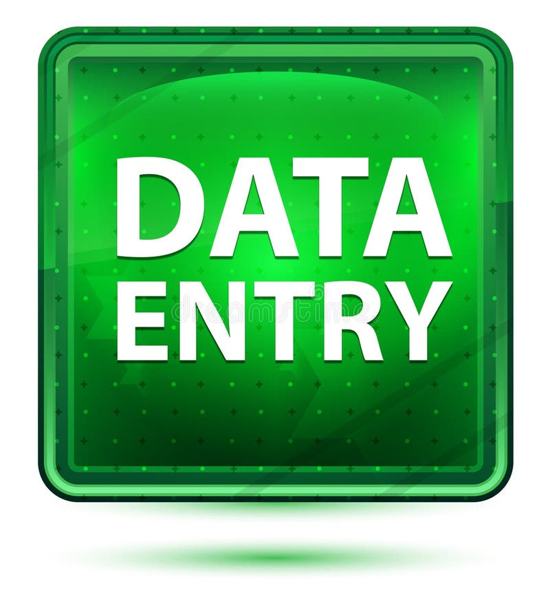 Data Entry Round Blue Push Button Stock Illustration - Illustration of ...