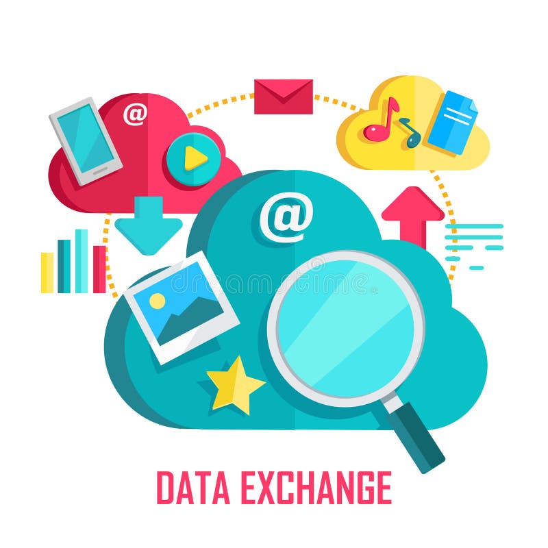 Data Exchange Banner stock vector. Illustration of global - 84652941