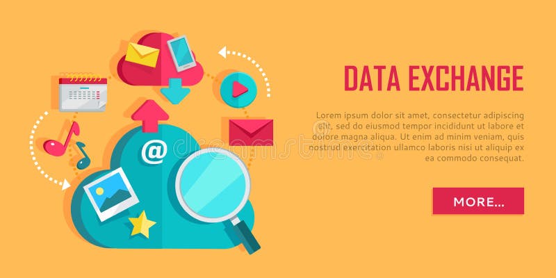 Data Exchange Banner stock vector. Illustration of development - 82330105