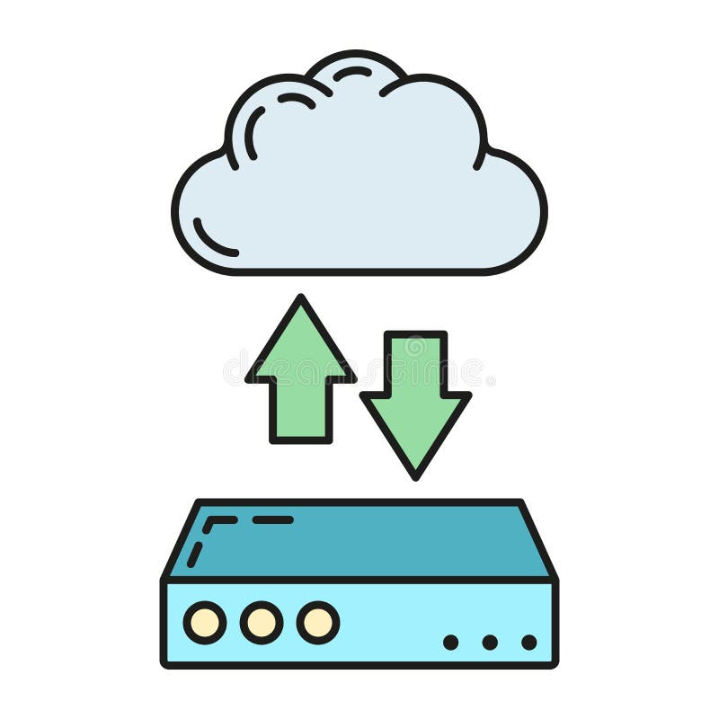 Data Exchange Cloud Icon, Protect Remote Info Storage, Database ...