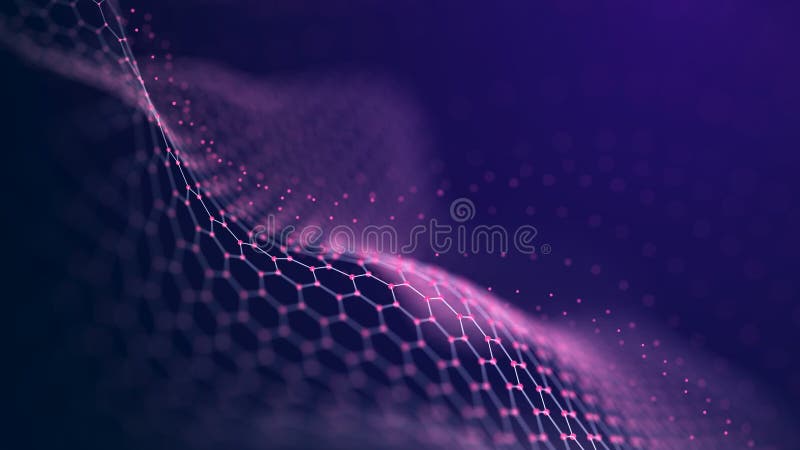 Data Exchange. 3D Mesh with Connecting Points and Lines. Abstract ...
