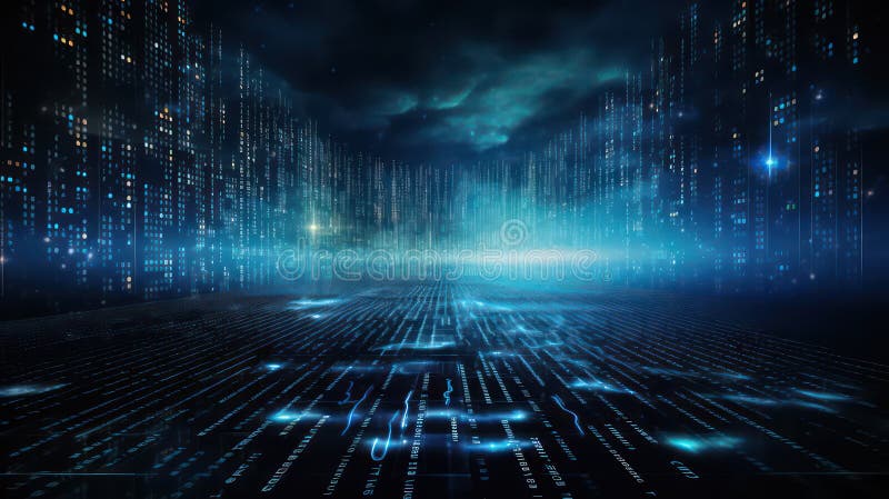 Data Exchange Digital Technology Background Created with Generative AI ...