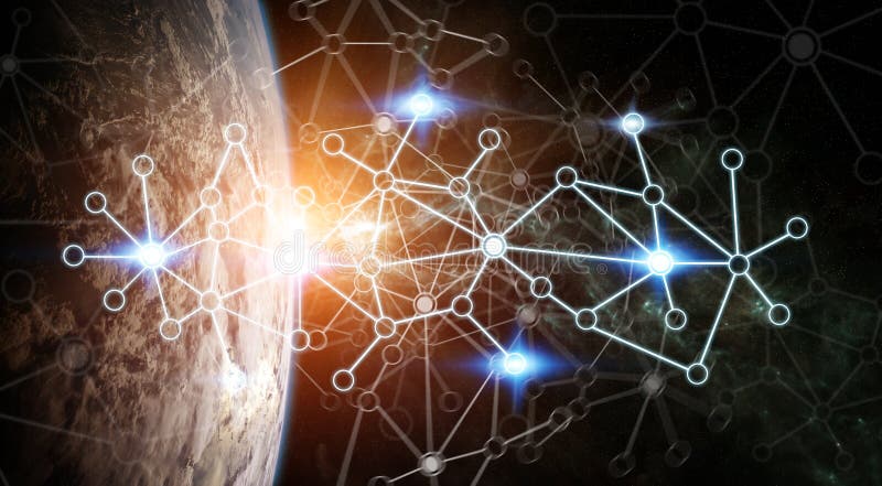 Data Exchange and Global Network Over the World 3D Rendering Stock ...