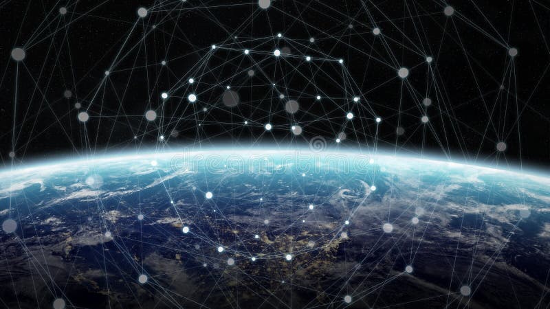 Data Exchange and Global Network Over the World 3D Rendering Stock ...