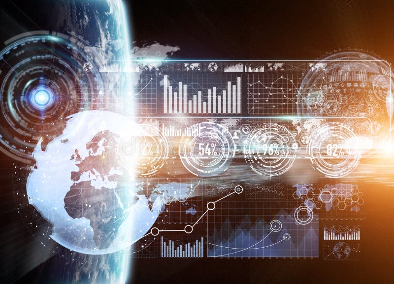 Data Exchange and Global Network Over the World 3D Rendering Stock ...