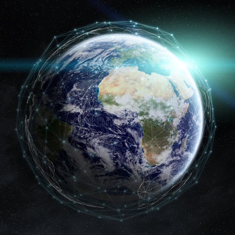 Data Exchange and Global Network Over the World 3D Rendering Stock ...