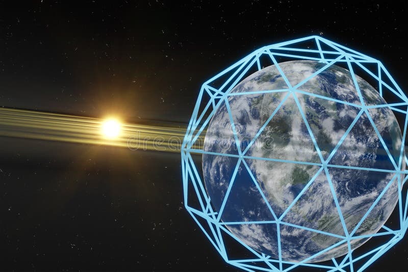 Data Exchange and Global Network Over the World Stock Illustration ...