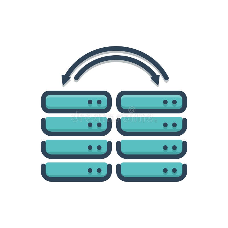 Color Illustration Icon for Data Exchange, Server and Cloud Stock ...