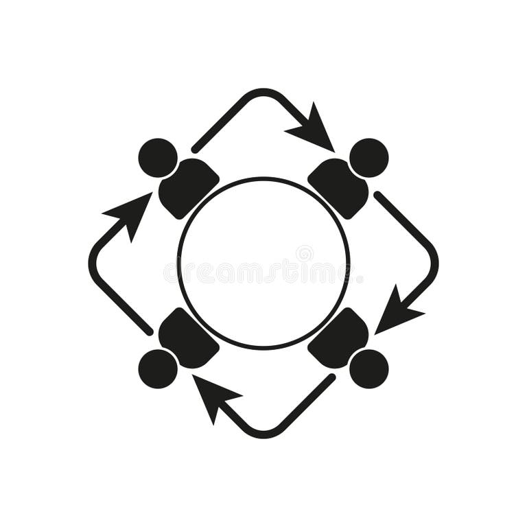 Data Exchange Icon. People Communication Cycle. Information Flow Symbol ...