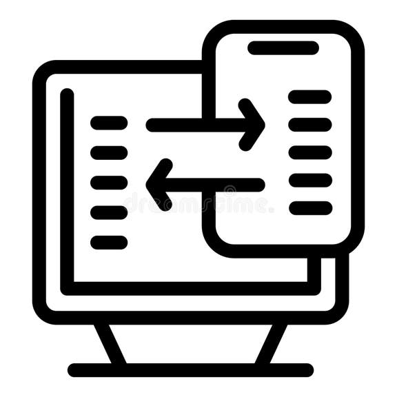 Data Exchange Icon Representing Transferring Information between ...